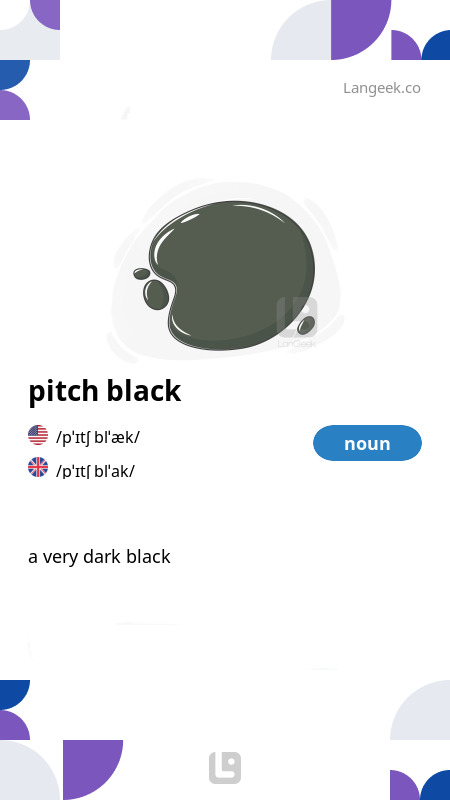 Definition & Meaning of "Pitch black" | Picture Dictionary