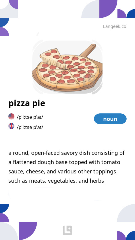 Definition & Meaning of "Pizza pie" | Picture Dictionary