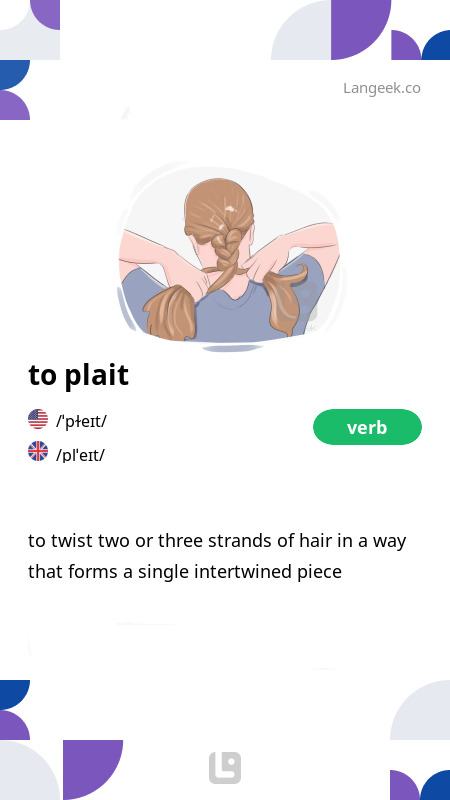 Definition & Meaning of "Plait" | Picture Dictionary