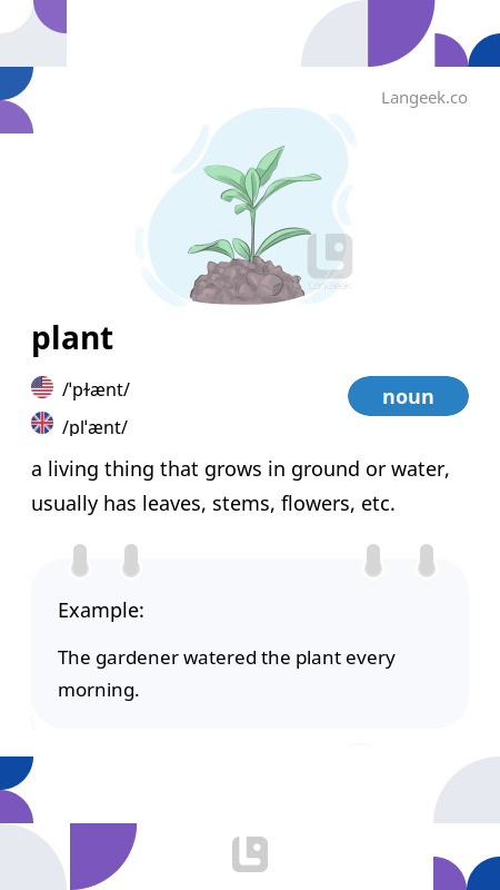 Definition & Meaning of "Plant" | Picture Dictionary