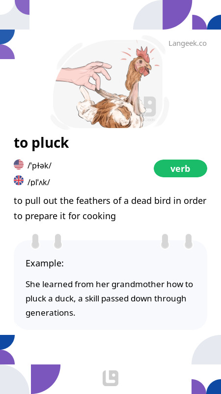 Definition & Meaning of "Pluck" | Picture Dictionary