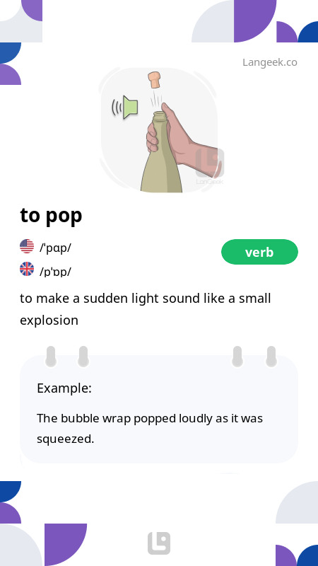 Definition & Meaning of "Pop" | LanGeek