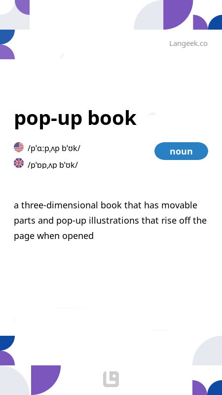 Definition & Meaning of "Pop-up book" | Picture Dictionary