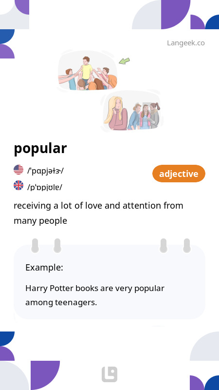 Definition & Meaning of "Popular" | Picture Dictionary
