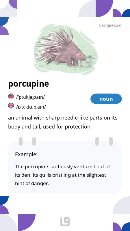 Definition & Meaning of "Porcupine" | Picture Dictionary