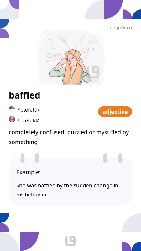 Definition & Meaning of "Baffled" | LanGeek