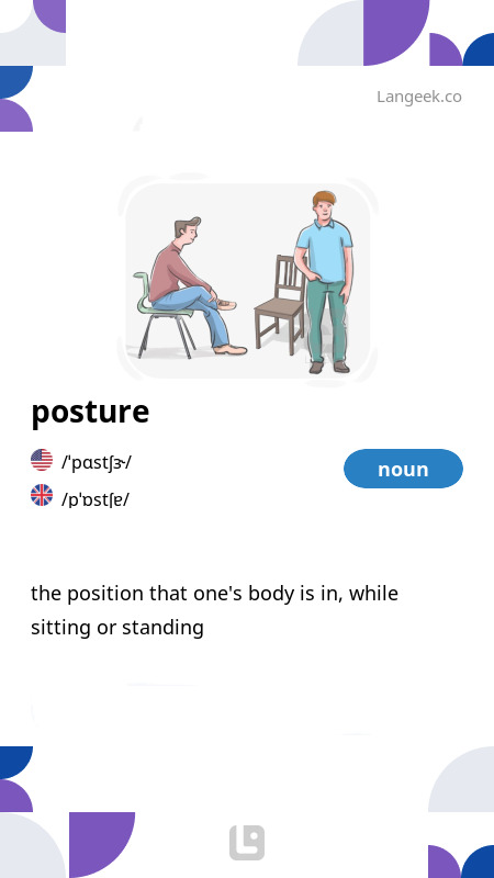 Definition & Meaning of "Posture" | Picture Dictionary
