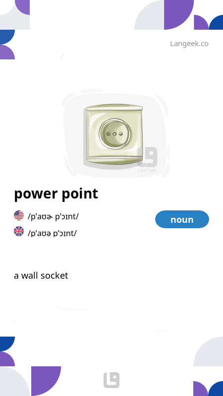 Definition & Meaning of "Power point" | Picture Dictionary