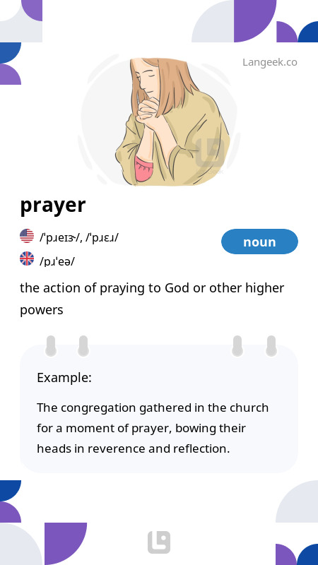 Definition & Meaning of "Prayer" | Picture Dictionary
