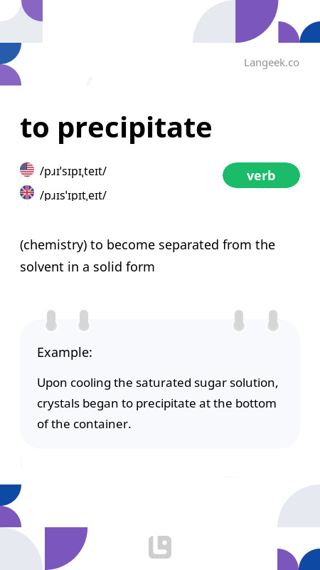 Definition & Meaning of "Precipitate" | Picture Dictionary