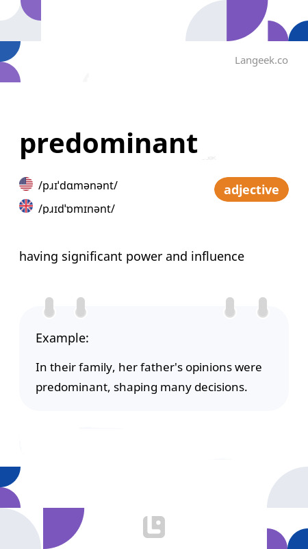 Definition & Meaning of "Predominant" | Picture Dictionary
