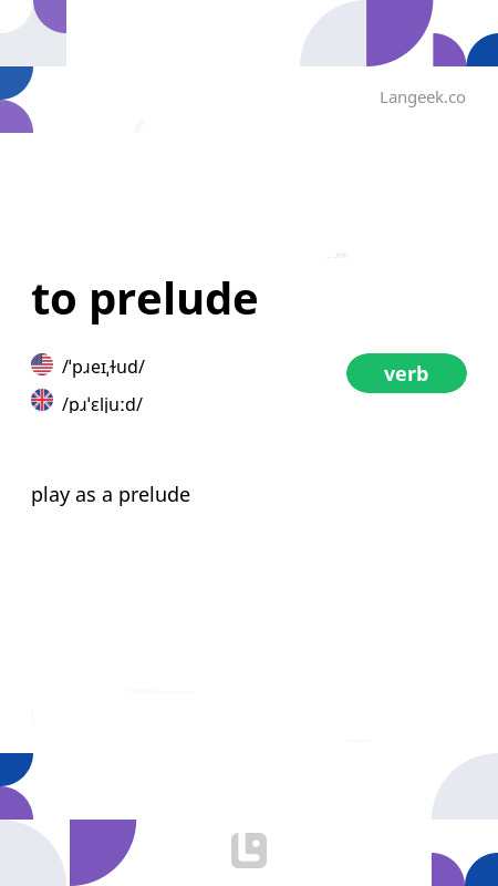 Definition & Meaning of "Prelude" | Picture Dictionary