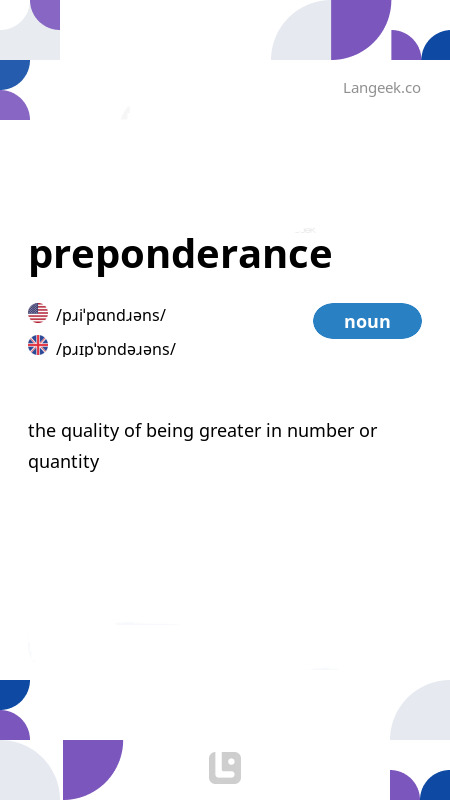 Definition & Meaning of "Preponderance" | Picture Dictionary