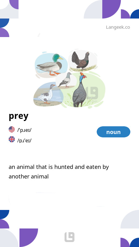 Definition & Meaning of "Prey" | LanGeek