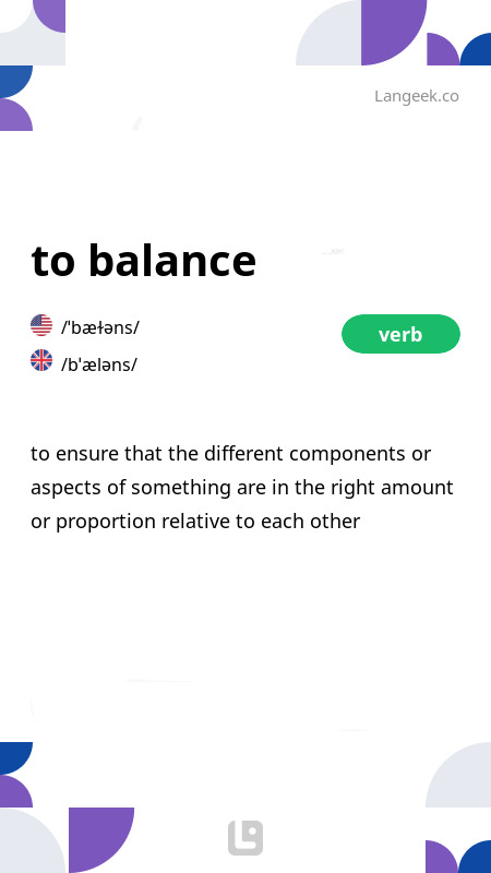 Definition & Meaning of "Balance" | Picture Dictionary