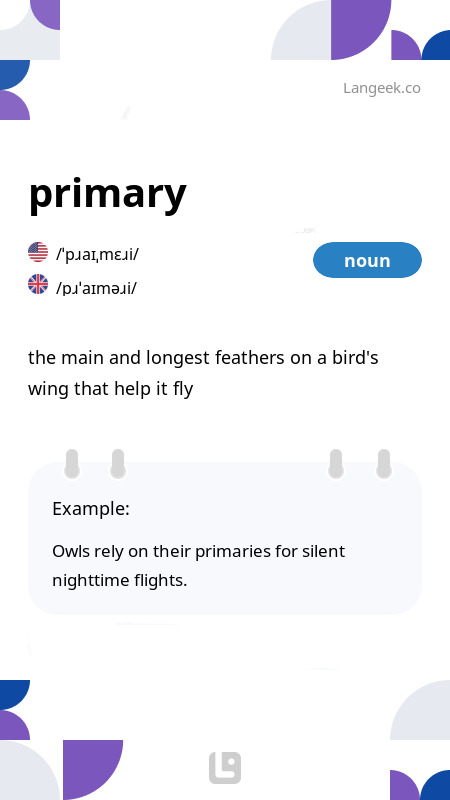 Definition & Meaning of "Primary" | Picture Dictionary
