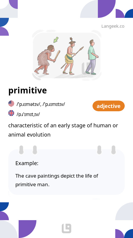 Definition & Meaning of "Primitive" | LanGeek