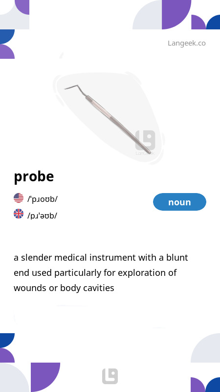 Definition & Meaning of "Probe" | Picture Dictionary