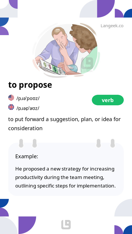 Definition & Meaning of "Propose" | Picture Dictionary