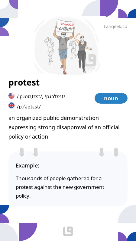 Definition & Meaning of "Protest" | Picture Dictionary