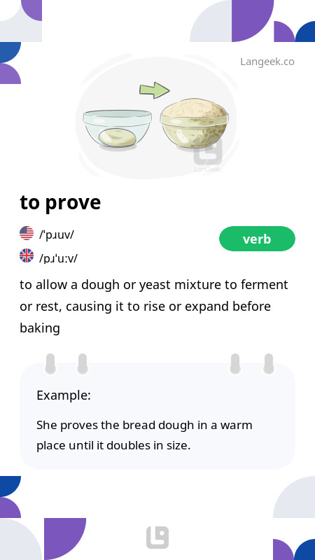 Definition & Meaning of "Prove" | LanGeek