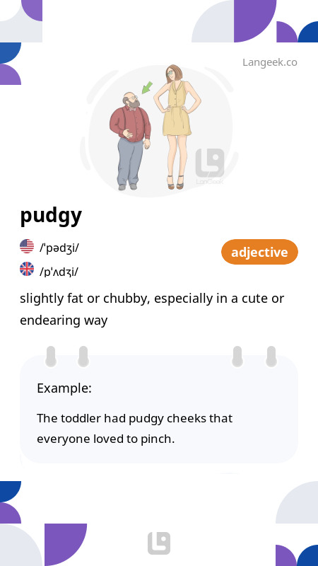 Definition & Meaning of "Pudgy" | Picture Dictionary
