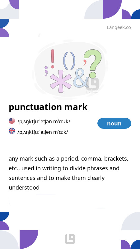 Definition & Meaning of "Punctuation mark" | Picture Dictionary