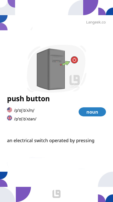 Definition & Meaning of "Push button" | Picture Dictionary