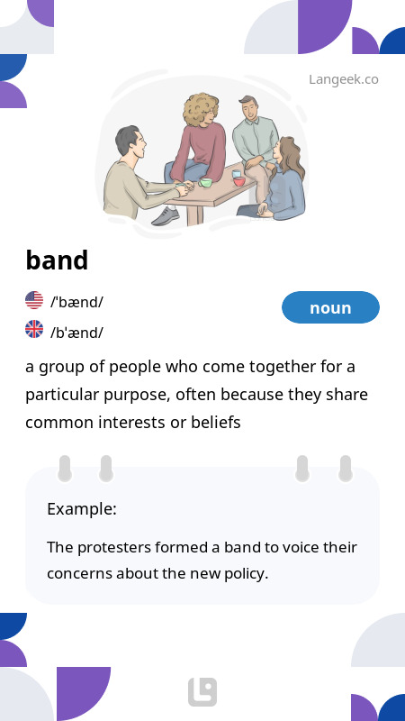 Definition & Meaning of "Band" | Picture Dictionary