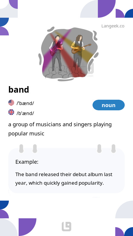 Definition & Meaning of "Band" | Picture Dictionary