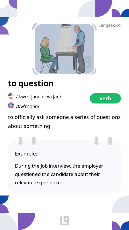 Definition & Meaning of "Question" | Picture Dictionary