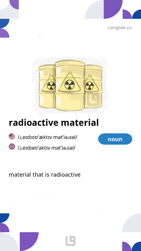 Definition & Meaning of "Radioactive material" | Picture Dictionary