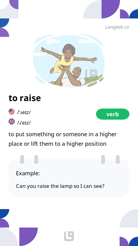 Definition & Meaning of "Raise" | Picture Dictionary