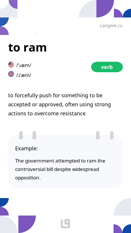 Definition & Meaning of "Ram" | Picture Dictionary