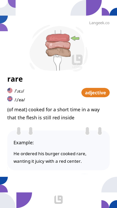 Definition & Meaning of "Rare" | Picture Dictionary