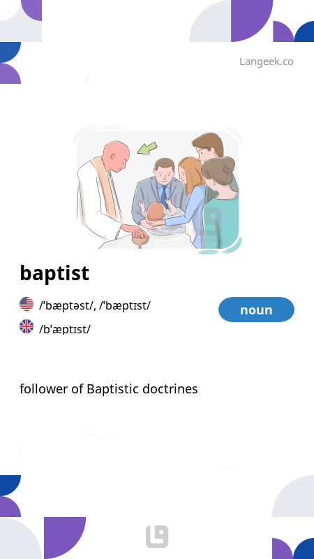 Definition & Meaning of "Baptist" | LanGeek