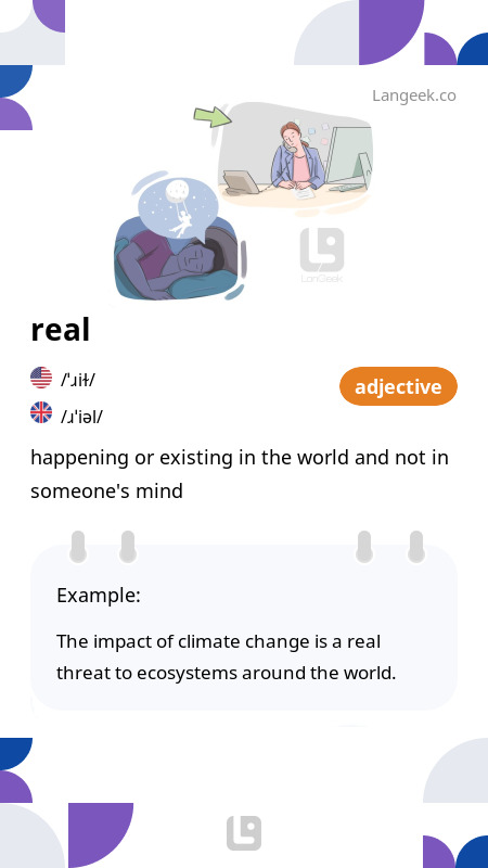 Definition & Meaning of "Real" | Picture Dictionary