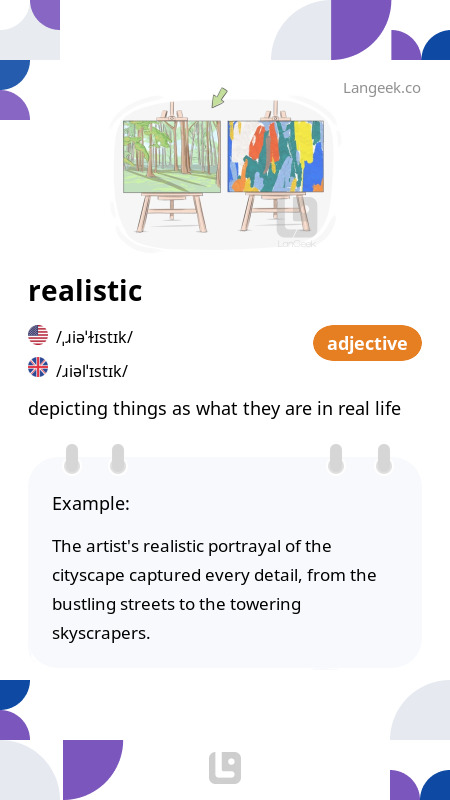 Definition & Meaning of "Realistic" | Picture Dictionary