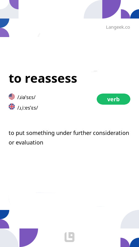 Definition & Meaning of "Reassess" | Picture Dictionary