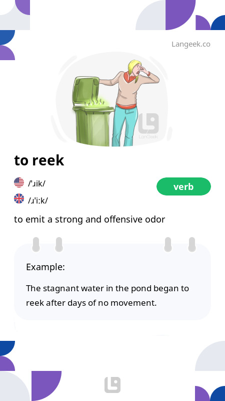 Definition & Meaning of "Reek" | LanGeek