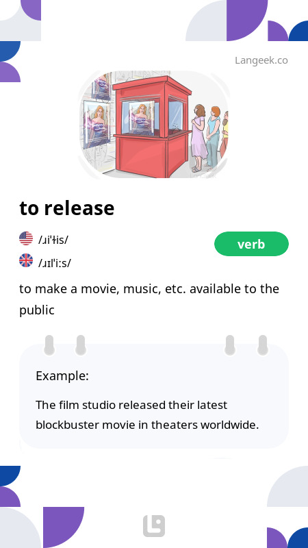 Definition & Meaning of "Release" | Picture Dictionary