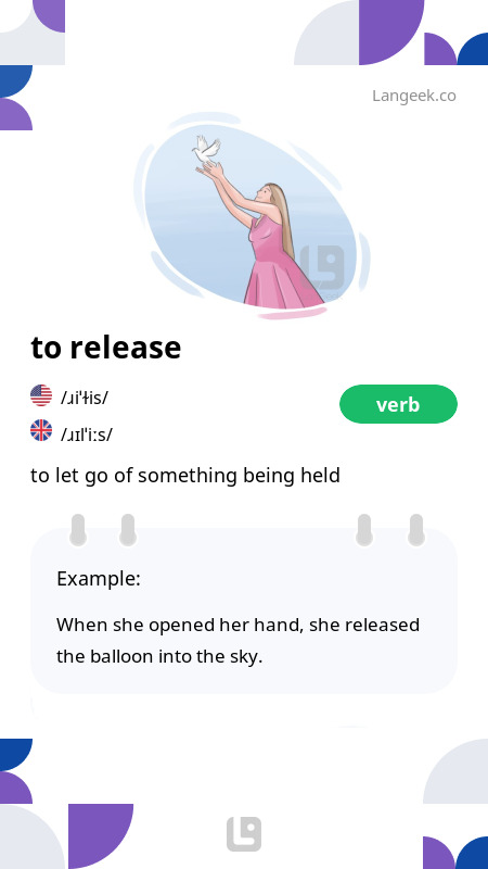 Definition & Meaning of "Release" | Picture Dictionary
