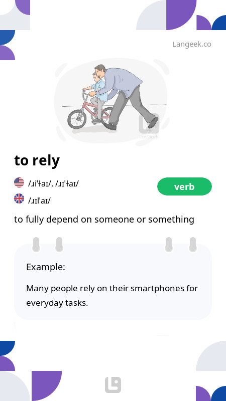 Definition & Meaning of "Rely" | Picture Dictionary