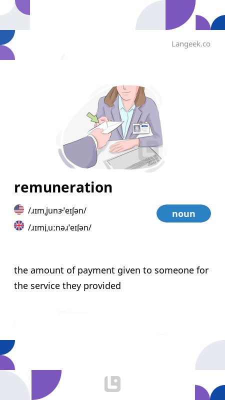 Definition & Meaning of "Remuneration" | Picture Dictionary