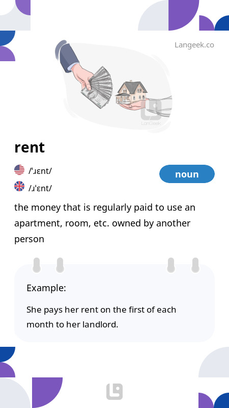 Definition & Meaning of "Rent" | LanGeek