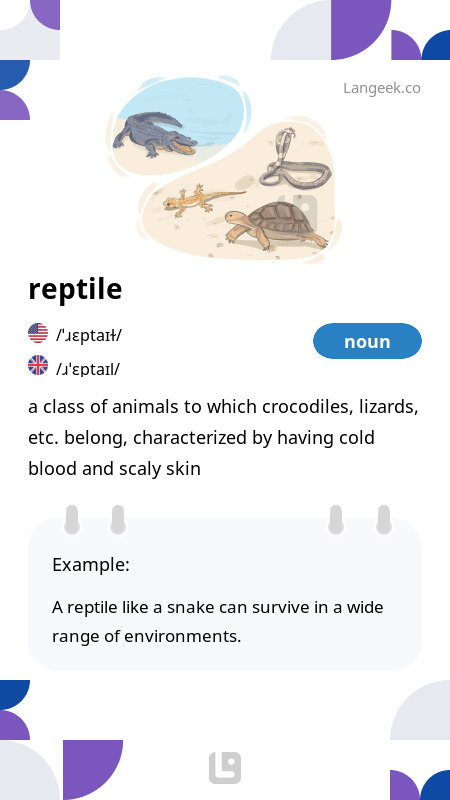 Definition & Meaning of "Reptile" | Picture Dictionary