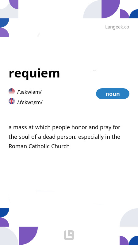 Definition & Meaning of "Requiem" | Picture Dictionary