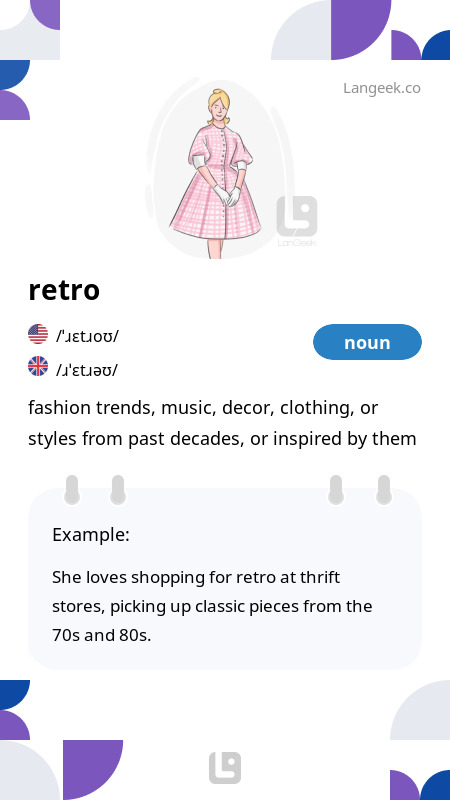 Definition & Meaning of "Retro" | Picture Dictionary