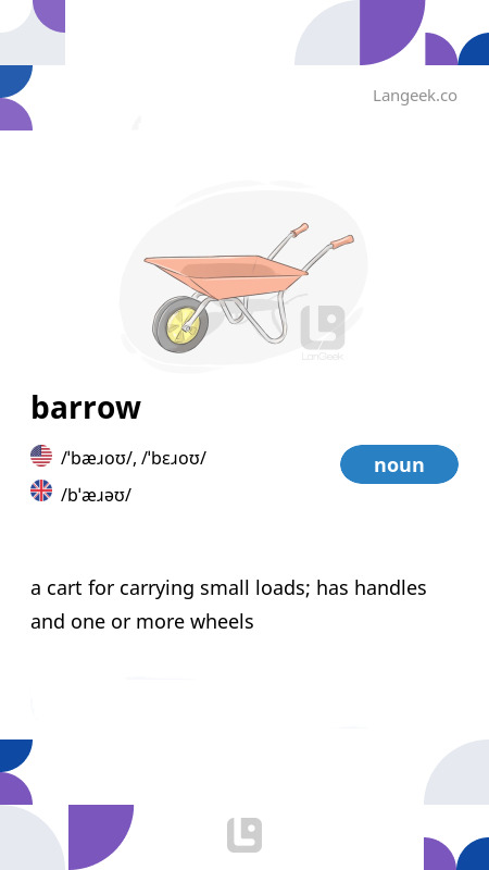 Definition & Meaning of "Barrow" | Picture Dictionary