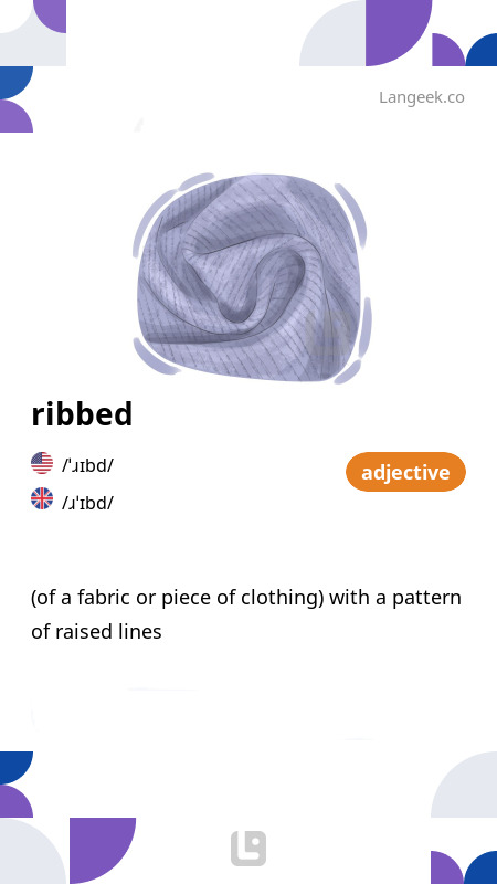 Definition & Meaning of "Ribbed" | Picture Dictionary